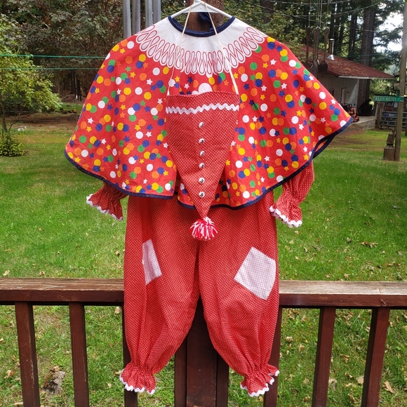 Handmade | Costumes | Vintage Kids Homemade Clown Wacky Halloween ...